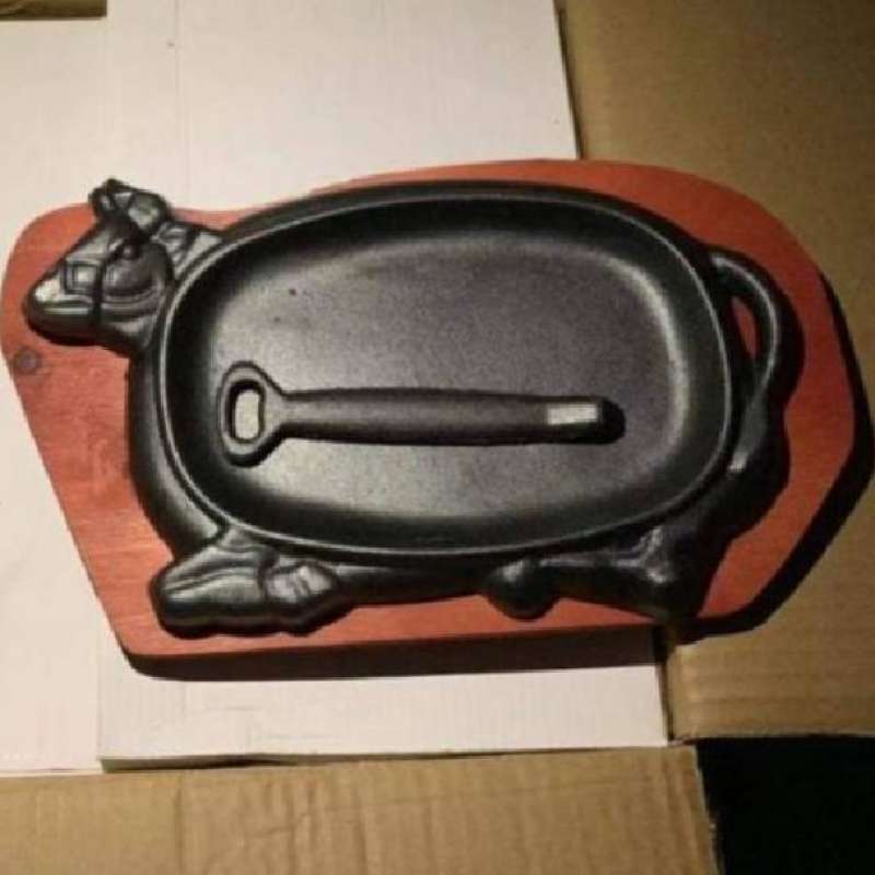 Jual Hotplate Hot Plate Sapi Buffalo Piring Steak Grill Die Cast Iron ...