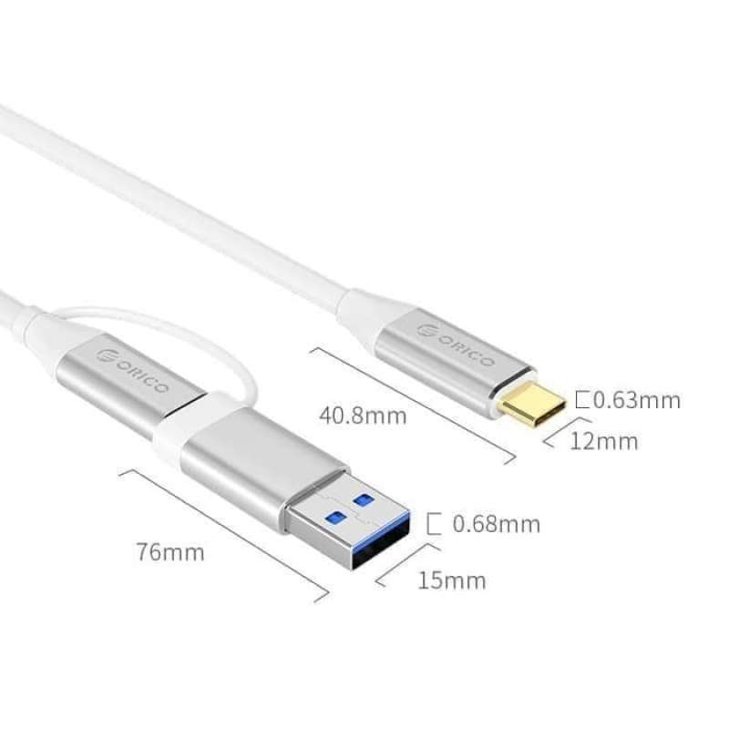 Jual Orico Cable Type-c To C & A Dual-connector 10gbps 100cm - Ccuz10 ...