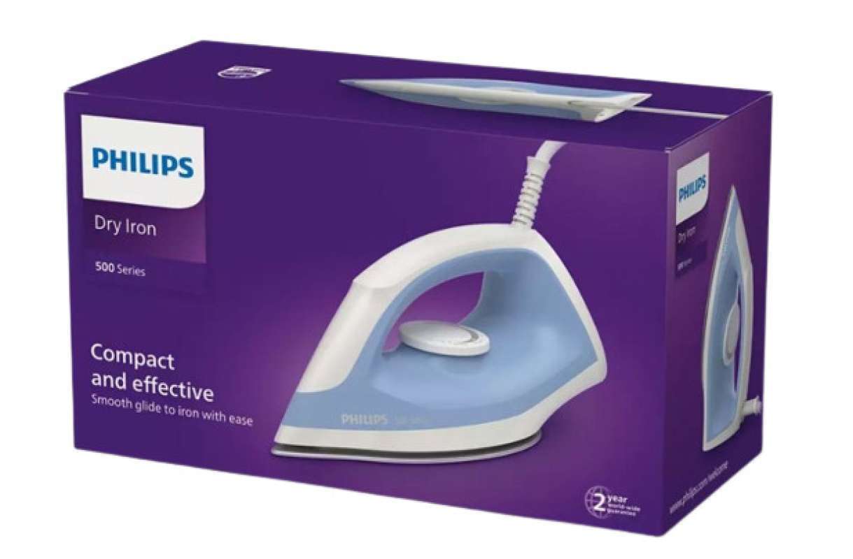 Promo Setrika Listrik Philips Hv Dst0510/20 Blue Dry Iron 350w Diskon ...
