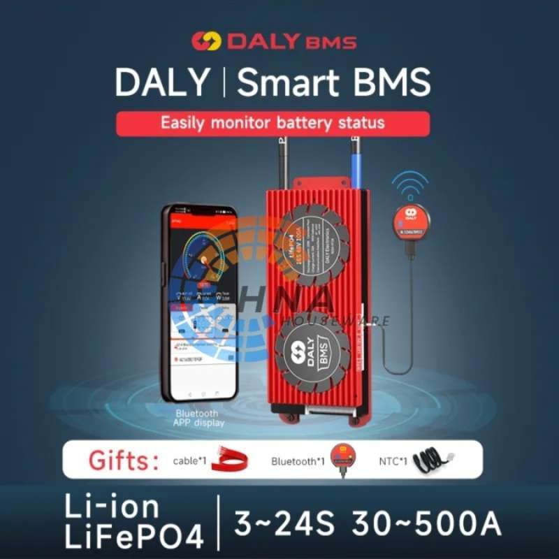 Promo Smart Bms Daly Lifepo4 4s 8s 15s 16s 20s 24s 60a 100a Baterai ...