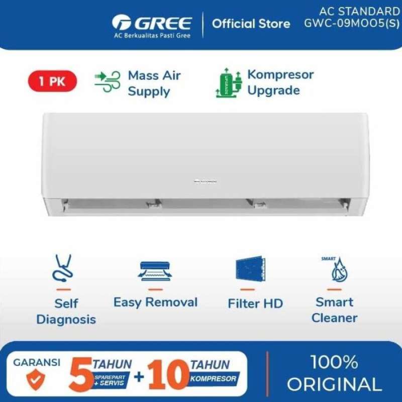 Jual Air Conditioner Gree Ac 1 Pk Standard Gwc-09moo5s Non Inverter, Warna Tanpa Pasang ...