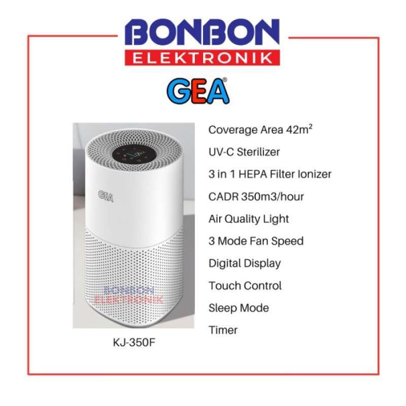 Promo Gea Air Purifier With Uv-c Kj-350f Hepa 13 Coverage Area 42m² 350 ...