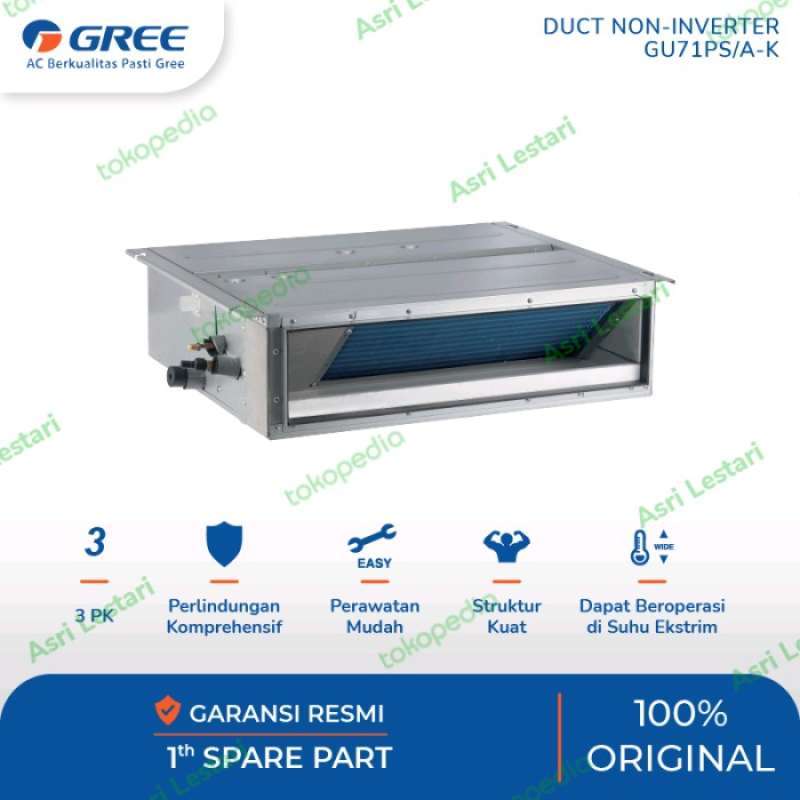 Promo Gree Ac Split Duct 5 Pk Gu-140phs/a-k R410 3 Phase Diskon 23% Di ...