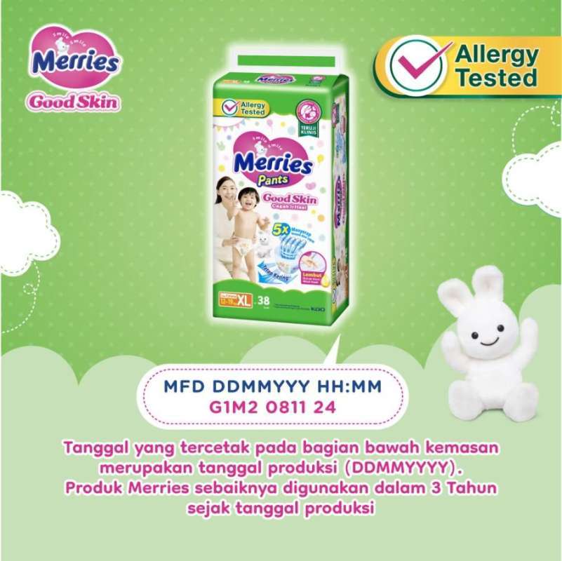 Promo Merries Good Skin M50 Twinpack - Popok Bayi Celana (7-12)kg ...