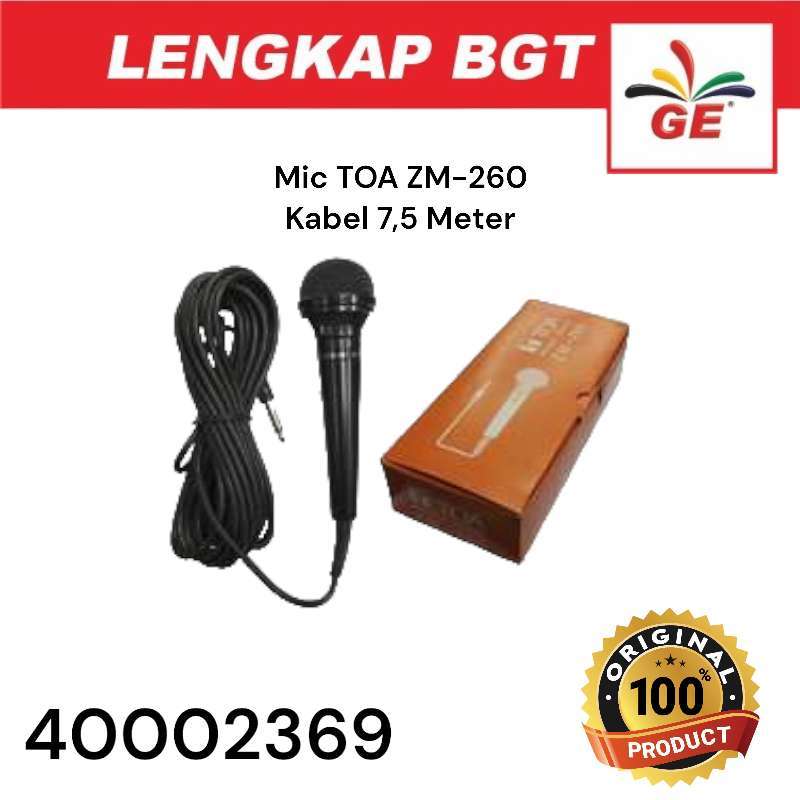 Jual Toa Microphone Toa Zm-260 Dynamic Microphone Original Microphone ...