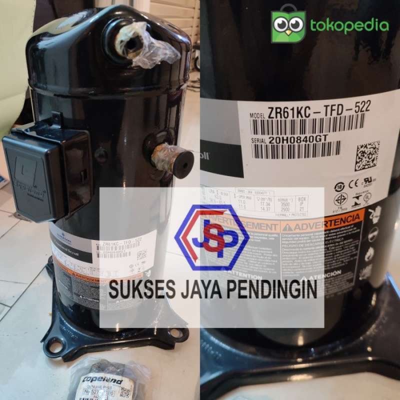 Promo Compressor Copeland Zr61kc-tfd-522 Original Thailand 5pk R22 ...