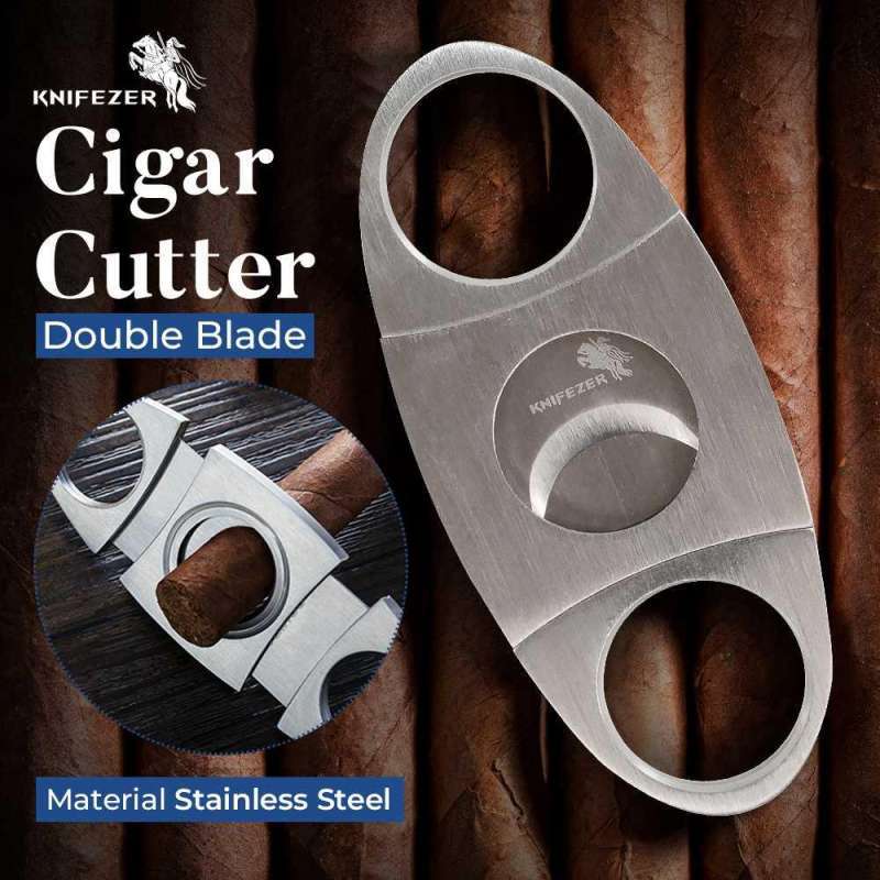 Jual Pemotong Rokok Cerutu Cigar Cutter Double Blade Ec-50a Tatakan ...
