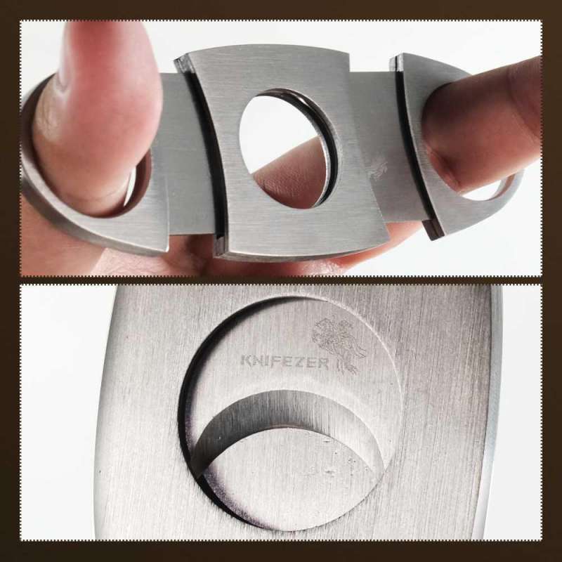 Jual Pemotong Rokok Cerutu Cigar Cutter Double Blade Ec-50a Tatakan ...