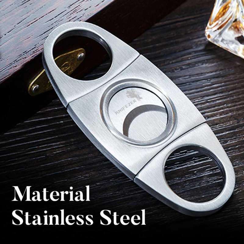 Jual Pemotong Rokok Cerutu Cigar Cutter Double Blade Ec-50a Tatakan ...