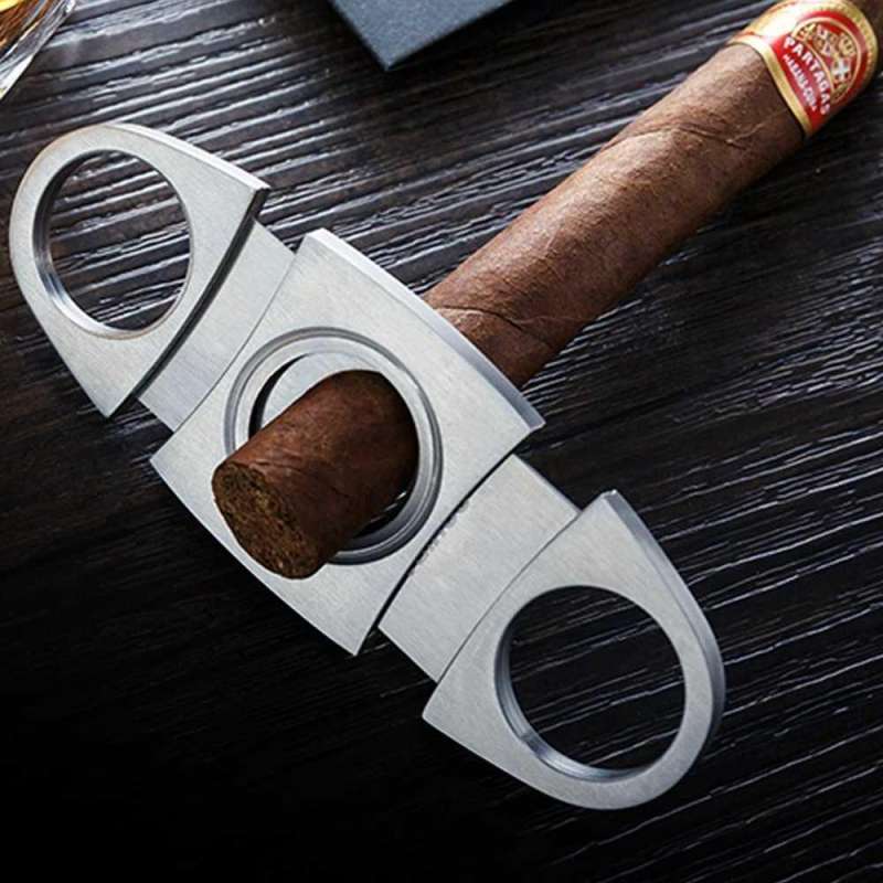 Jual Pemotong Rokok Cerutu Cigar Cutter Double Blade Ec-50a Tatakan ...