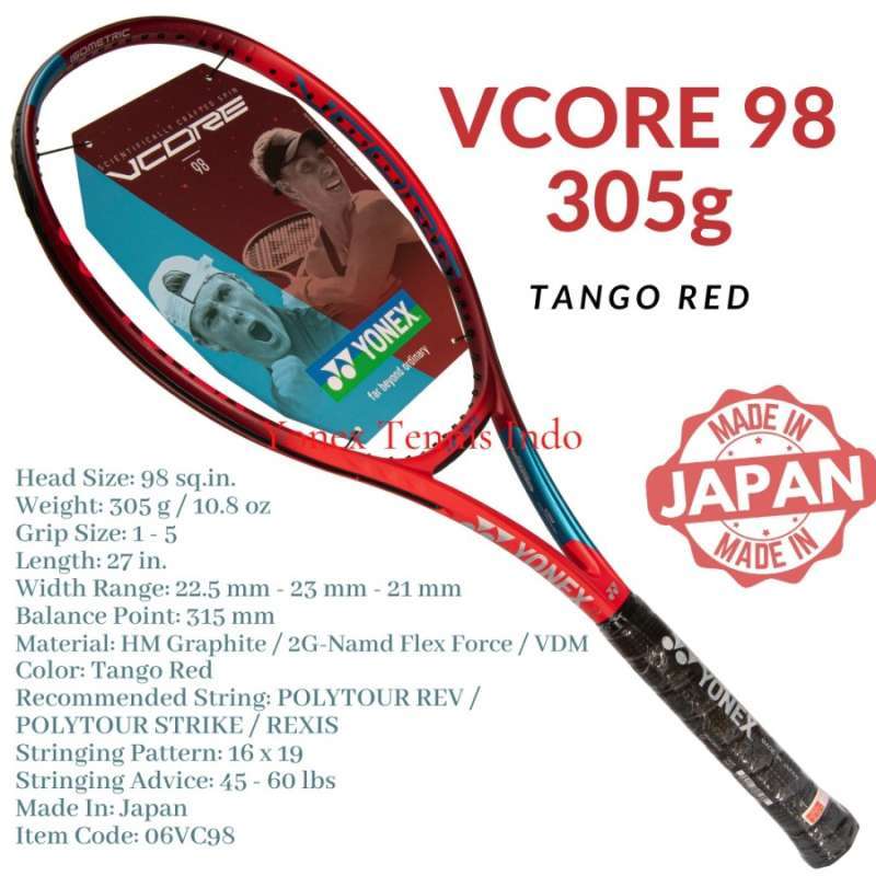 Jual Yonex Vcore 98 305 Gram Tango Red - Racket Tennis Di Seller Ynx ...
