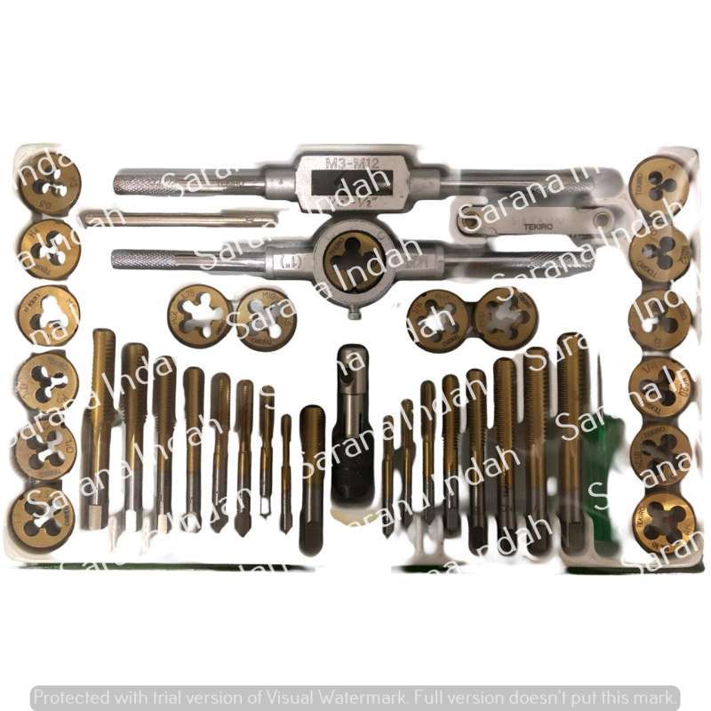 Promo Tap And Die Set 40 Pcs Tekiro Alat Senai Dan Tap Baut Set Snai ...