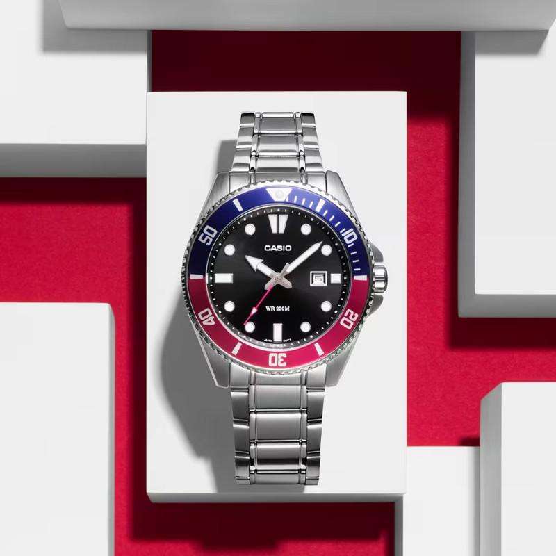 Promo Casio Mdv-107d-1a3vdf Original Jam Tangan Pria Analog Silver Diskon 28% Di Seller Casio ...