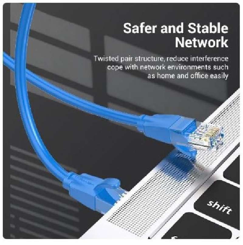 Jual Kabel Lan Cat 6 Vention Ibel Utp Patch Cable Blue - 5m Ibelj Di ...