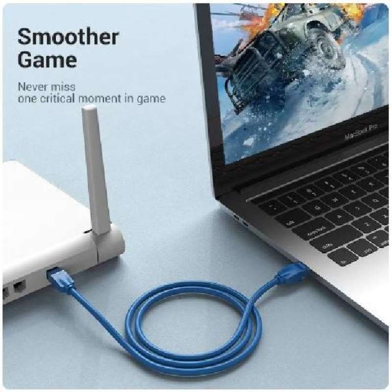 Jual Kabel Lan Cat 6 Vention Ibel Utp Patch Cable Blue - 5m Ibelj Di ...