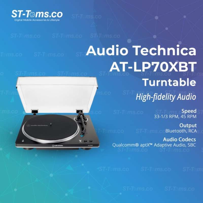 Jual Audio-technica At-lp70xbt / Lp70x Bt / Lp70 X Bt Automatic Wireless Belt-drive Turntable ...