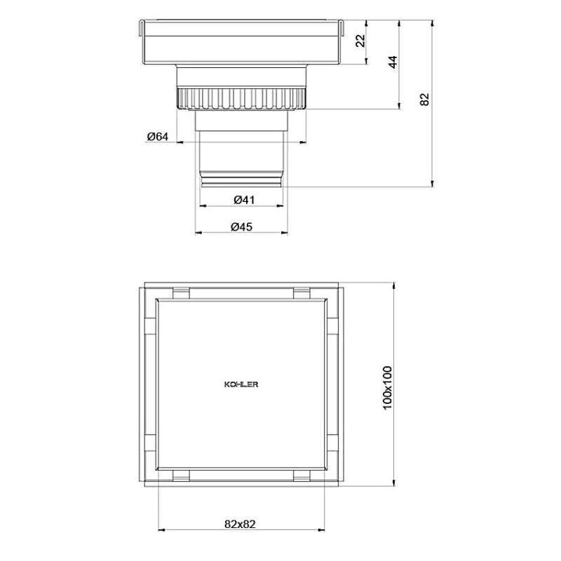 Promo Kohler Saringan Kamar Mandi Hidden / Floor Drain Polished Chrome ...