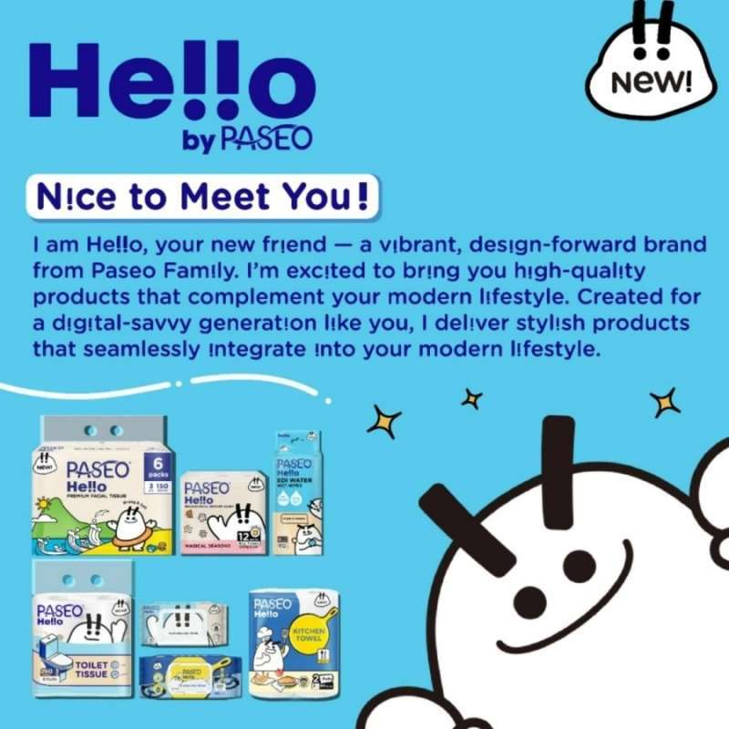 Promo Paseo Hello Premium Facial Soft Pack Tissue / Tisu Wajah 3 Ply 6 ...