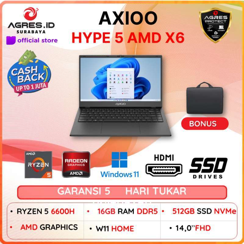 Laptop Axioo Hype 5 X6 🔥 - Terlengkap & Promo Terbaru 2026