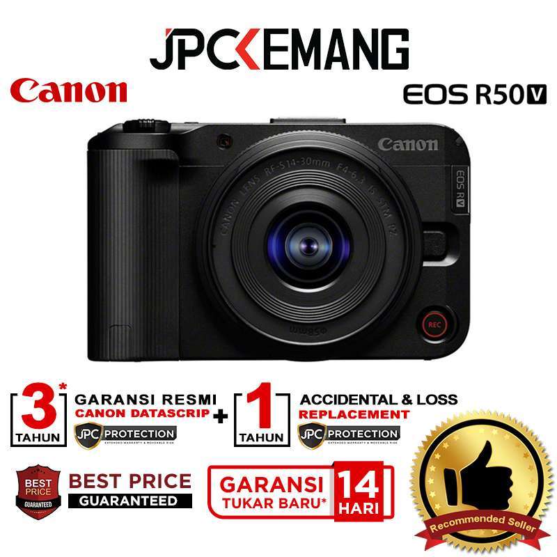 Promo Jpc Kemang Canon Eos R50 V Kit 14-30mm F4-6.3 Is Stm Mirrorless Camera Canon Eos R50v Kit ...