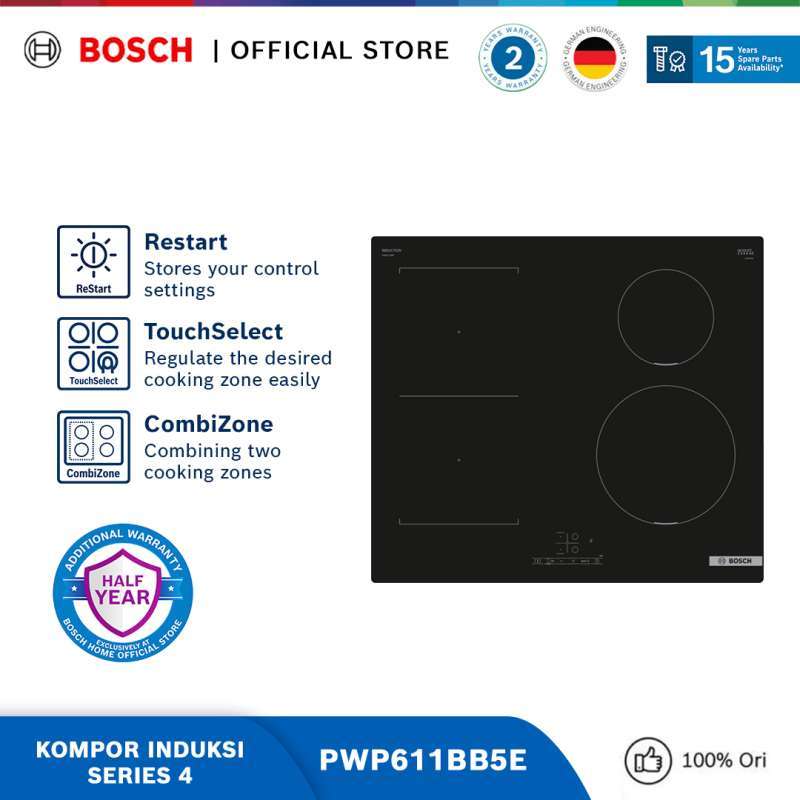 Promo Bosch Pwp611bb5e Induction Hob / Kompor Induksi Hitam Series 4 ...