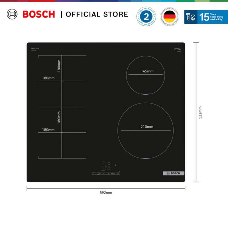 Promo Bosch Pwp611bb5e Induction Hob / Kompor Induksi Hitam Series 4 ...