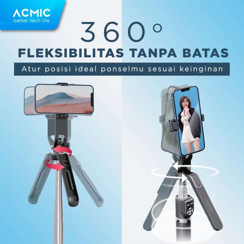 Promo [new Launch] Acmic Qr18 | Qr22 360° Rotating Moving Tongsis ...