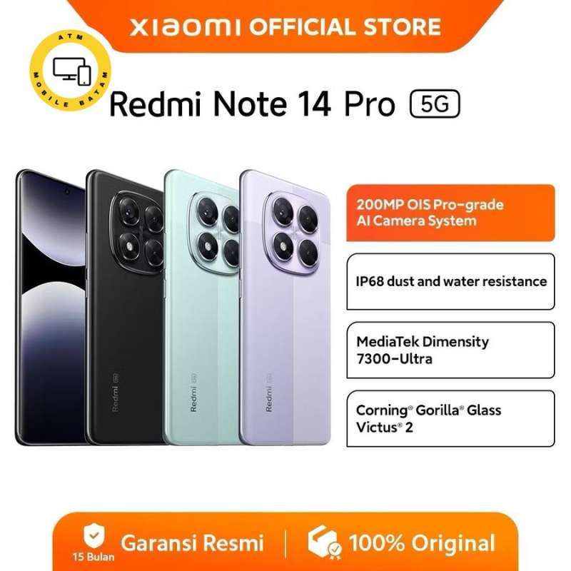 Jual Xiaomi Redmi Note 14 Pro 5g | 200mp Ois Pro-grade Ai Camera System ...