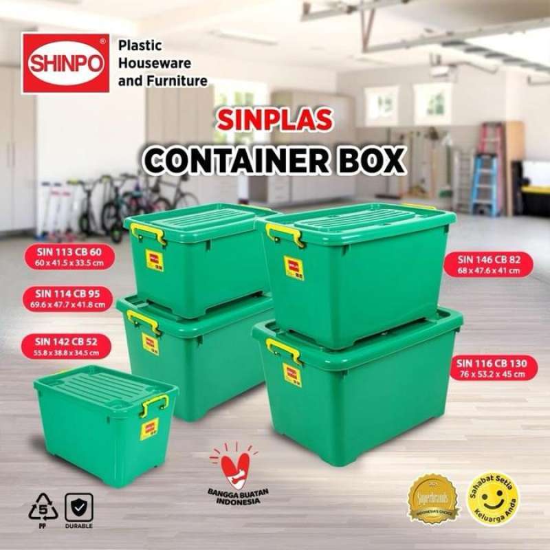 Jual Container Box Cb 52 Liter Shinpo Sinplas Warna Caravan Kontainer ...