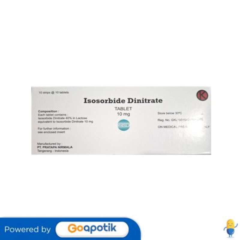 Jual Isosorbide Dinitrate Yarindo 10 Mg Box 100 Tablet Di Seller Apotek ...