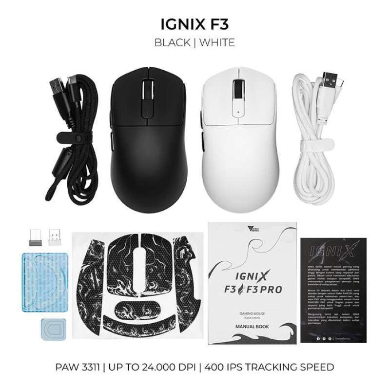 Jual Vortexseries Ignix Series F3 Mouse | Ultra Light Wireless Tri Mode ...