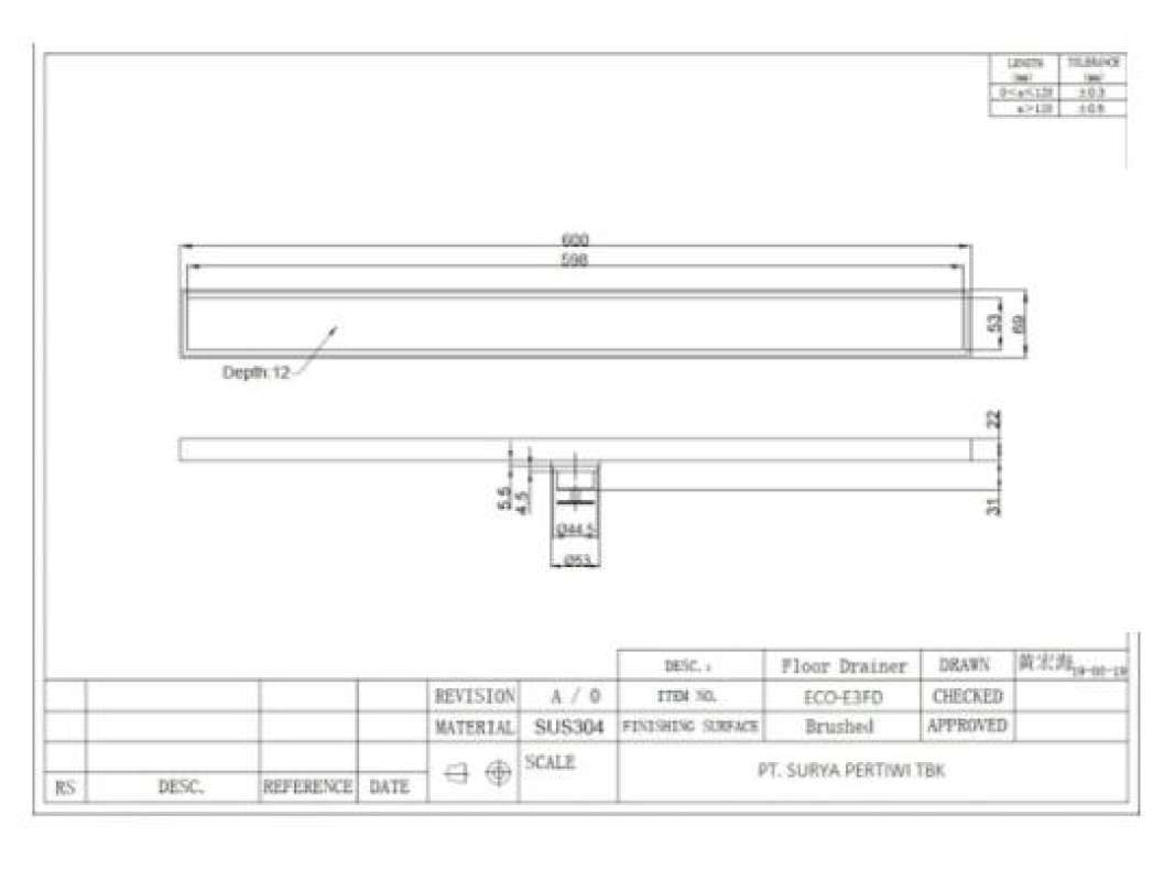 Jual Smart Floor Drain Panjang Eco E3fd Linear Floor Drain Di Seller ...