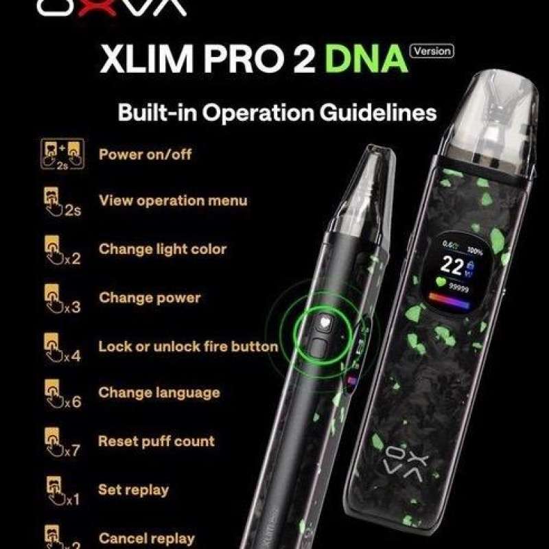 Jual Oxva Xlim Pro 2 Dna Version 30W 1300mah Luminous Forged Carbon ...