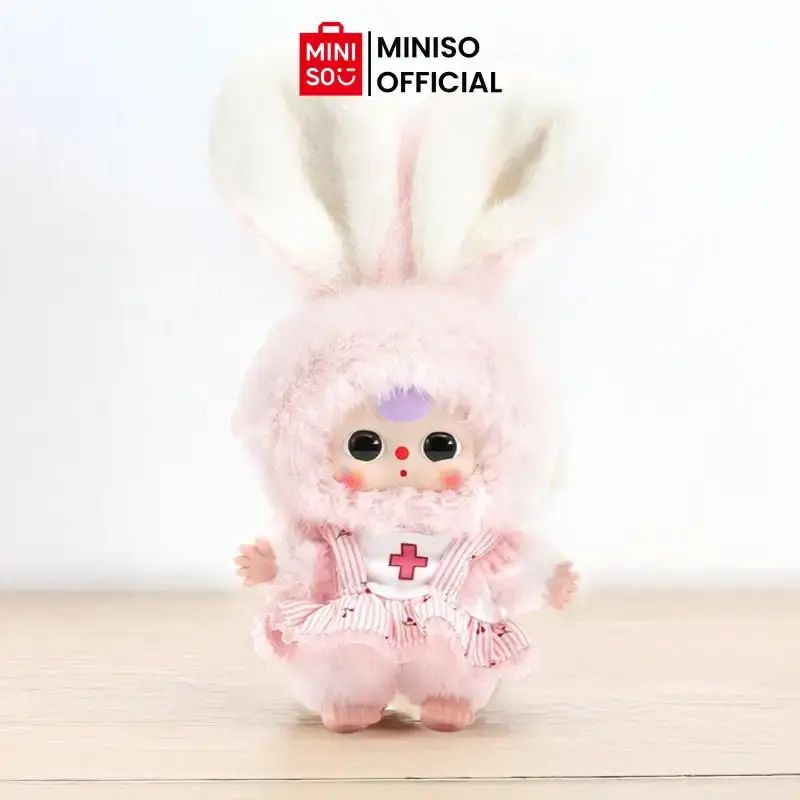 Promo Miniso X Baby Three Bunny Vinyl Plush Toy Blind Box Gantungan Tas ...