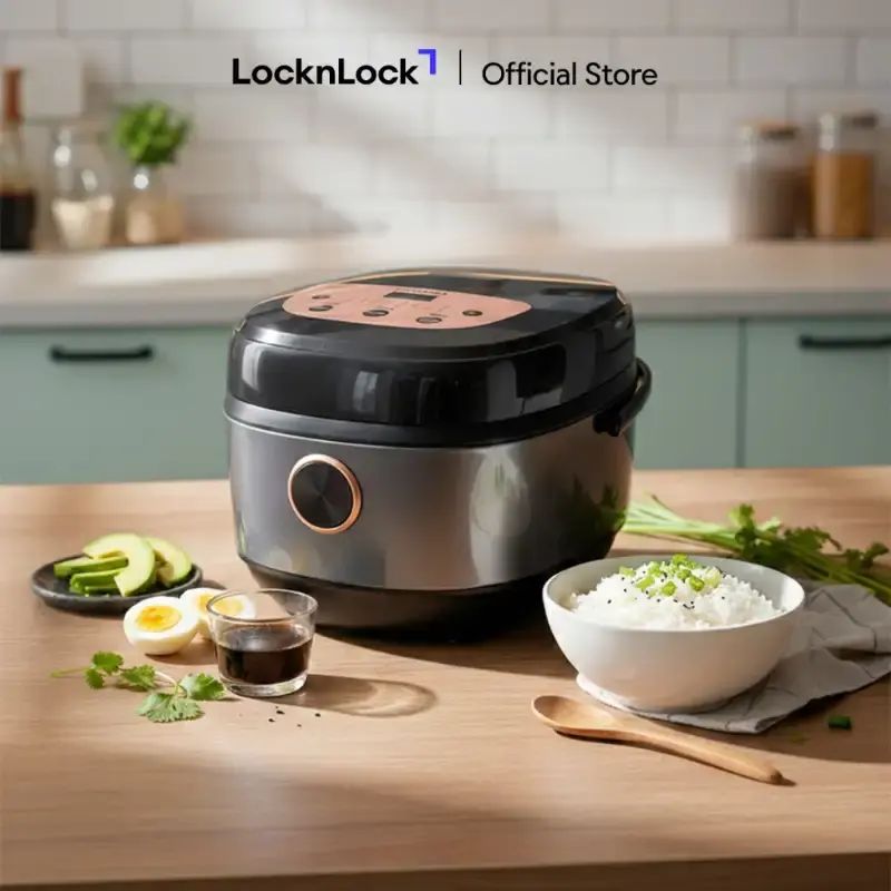Promo Locknlock Low Carbo Rice Cooker Black 2l - Ejr328blk Diskon 28% ...