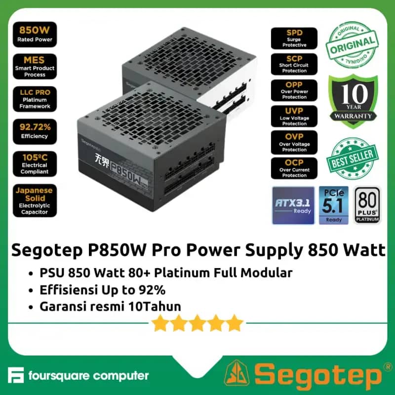 Jual Segotep P850w Pro Psu 850w 80 Plus Platinum Full Modular Power ...