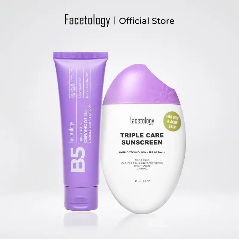 Promo Facetology Bundling Triple Care Ceramoist B5 Barrier Boost Cream ...