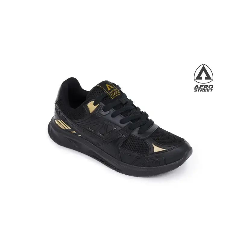 Promo Aerostreet 37-44 Riven Hitam Hitam Emas - Sepatu Sneakers Casual ...