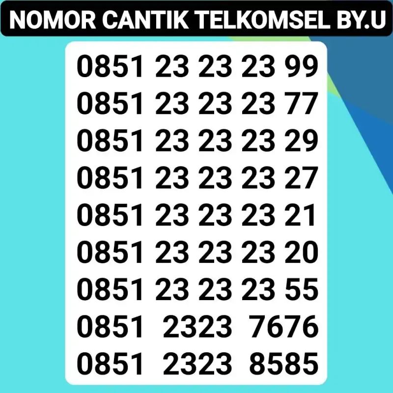 Jual Kartu Perdana By.u Telkomsel By.u By.u Panca 77777 Kwarted 7777 ...