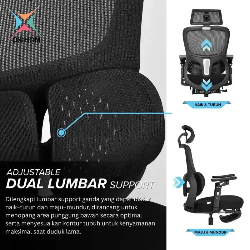 Promo Oxihom Y5 Kursi Mesh Kursi Kantor Kursi Kerja Kursi Gaming Kursi ...