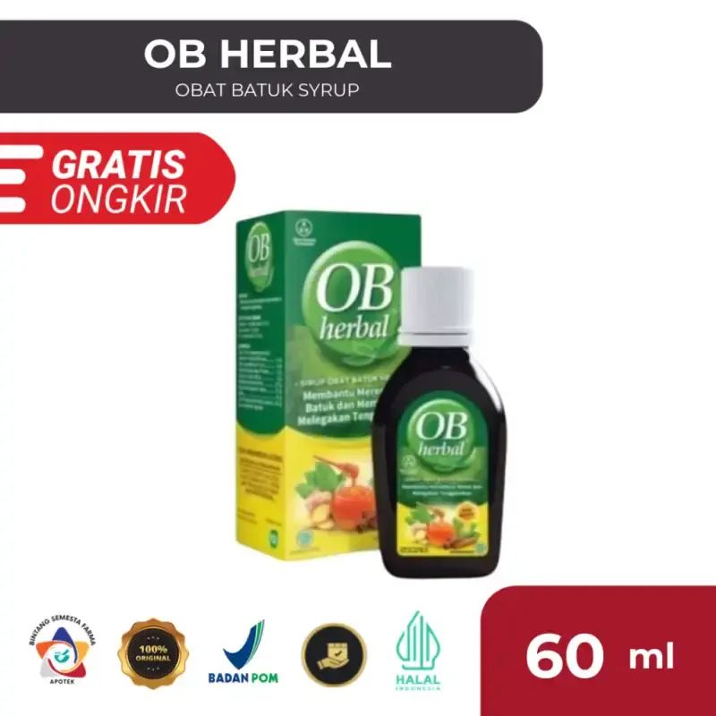 Jual Ob Herbal Sirup 60 Ml 100ml | Mengencerkan Dahak & Melegakan ...
