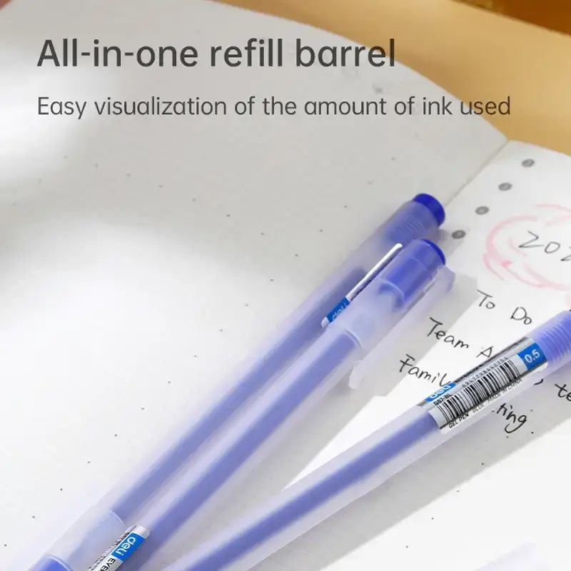 Promo Deli Gel Pen / Pulpen Gel 0.5mm Isi 12 Pcs Tinta Banyak Atk ...