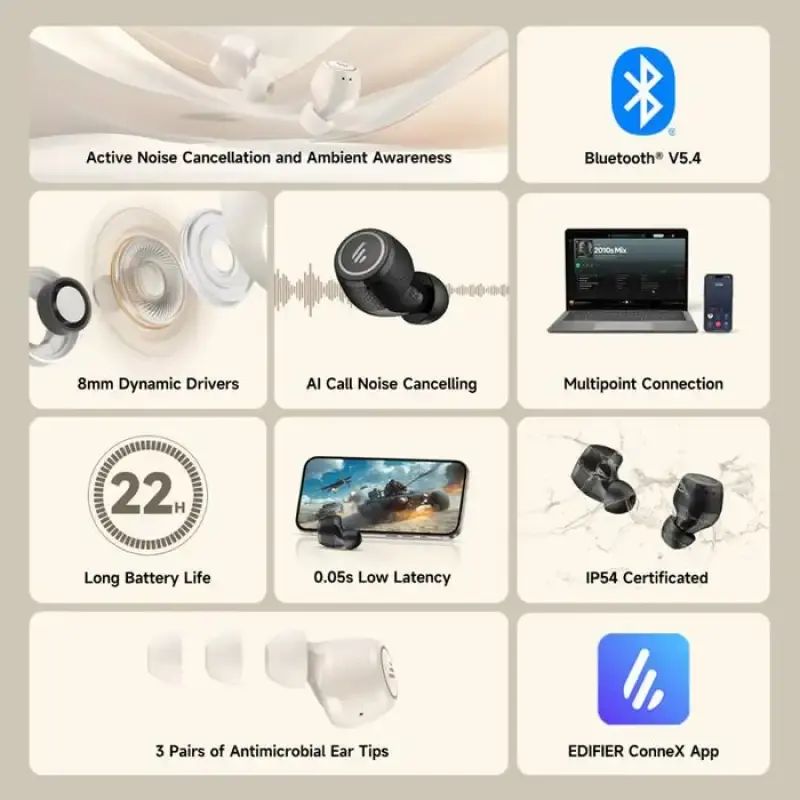 Jual Edifier X3 Pro Tws Earphone Bluetooth Anc - Garansi Resmi 3 Tahun ...