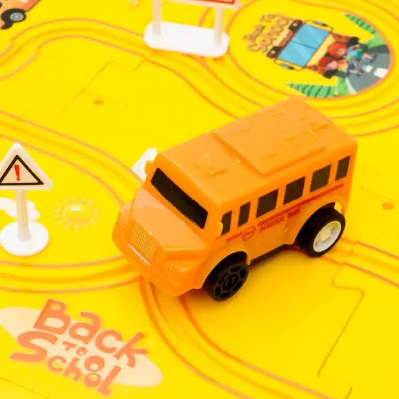 Jual Little Giggles Diy Jigsaw Puzzle Theme Track School Bus Set 18 Pcs ...