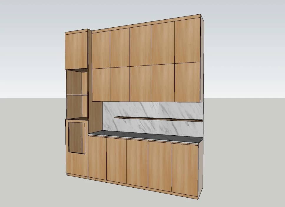Jual Almari Pantry 281x33x297, 133x33x297 Multiplex Fin Hpl Di Seller ...