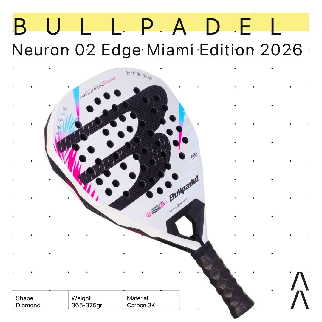 Jual Bullpadel Neuron 02 Edge Miami Edition 2026 - Raket Padel Tenis ...