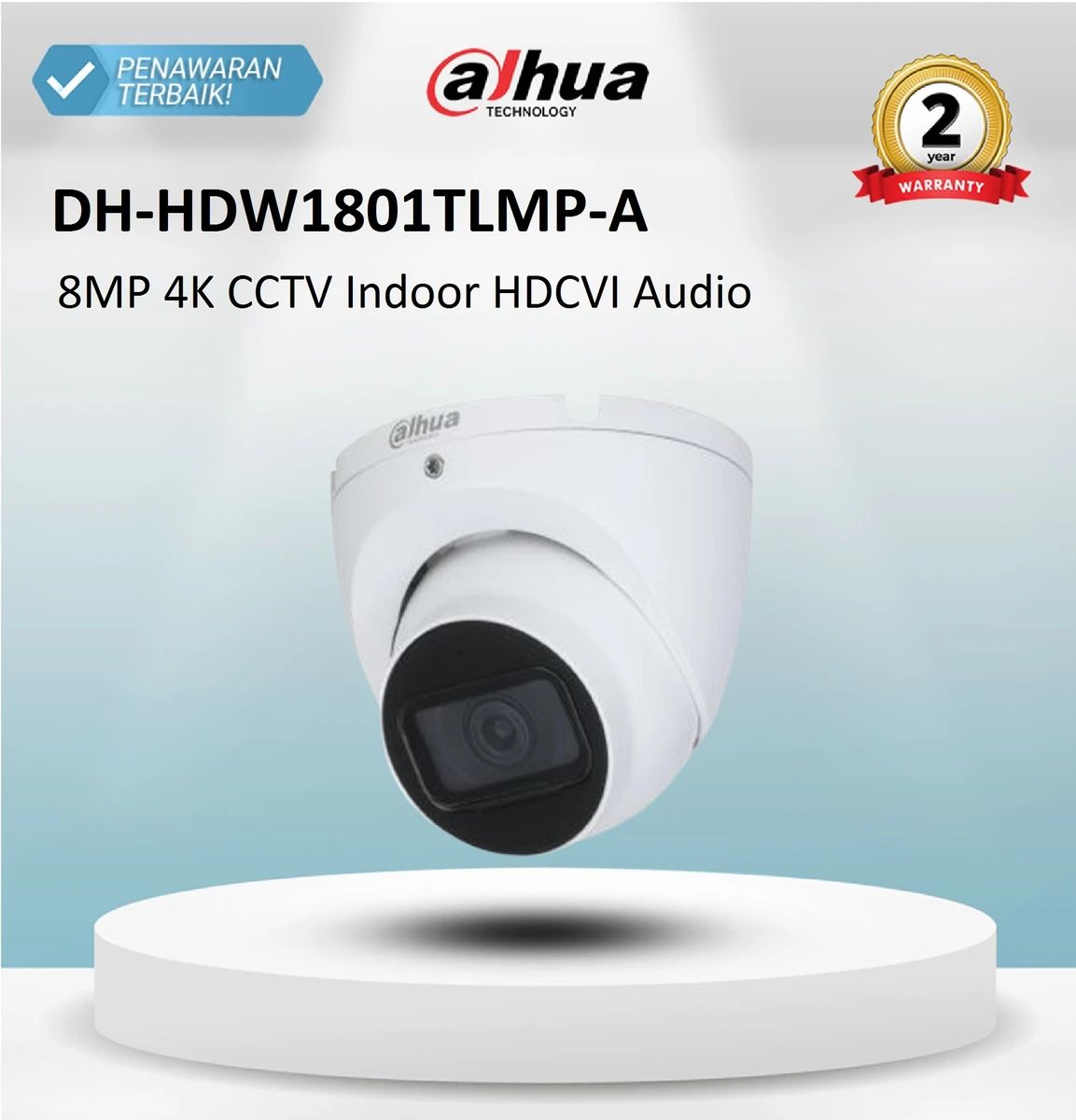 Jual Dahua Dh-hdw1801tlmp-a Cctv Camera Analog 8mp 4k Hdcvi Wizcolor ...