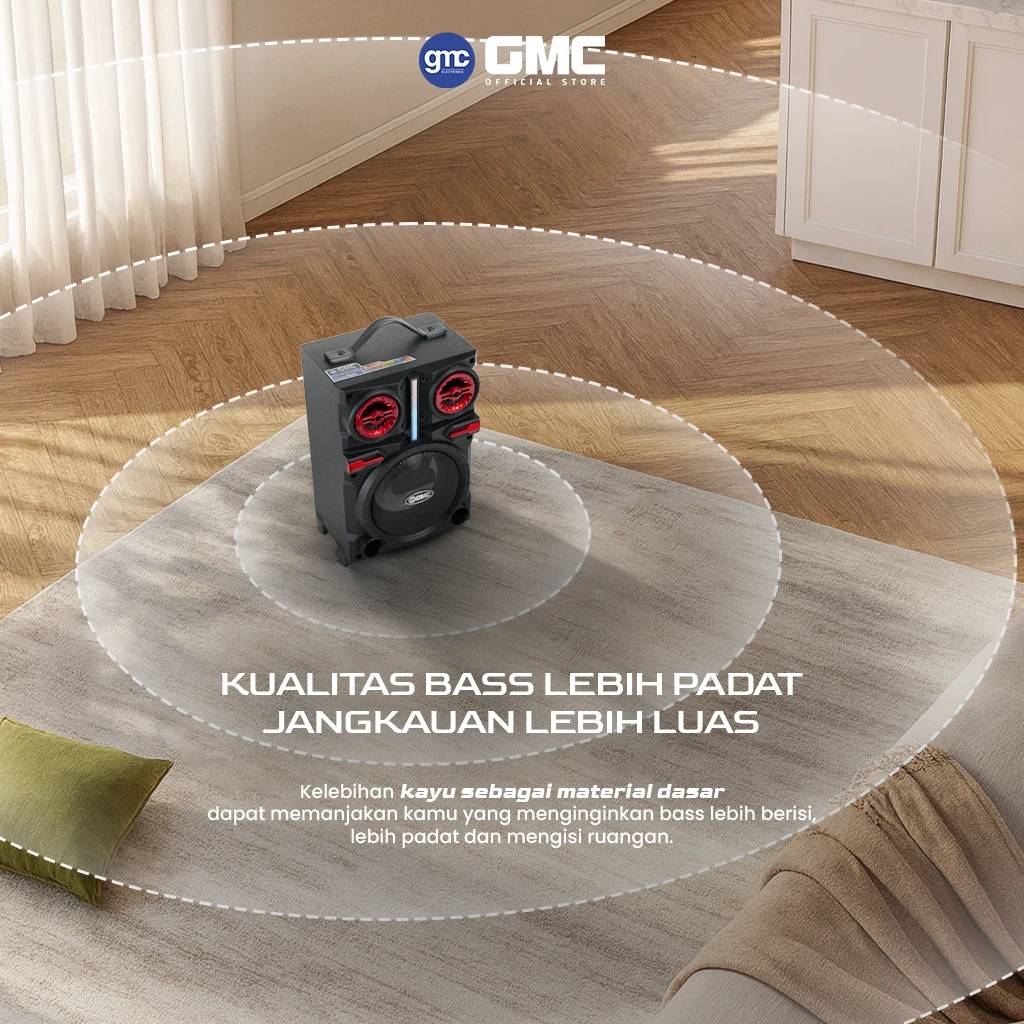 Jual Gmc Speaker 897q – Bluetooth Karaoke Speaker 6,5” – 85w, Bluetooth ...