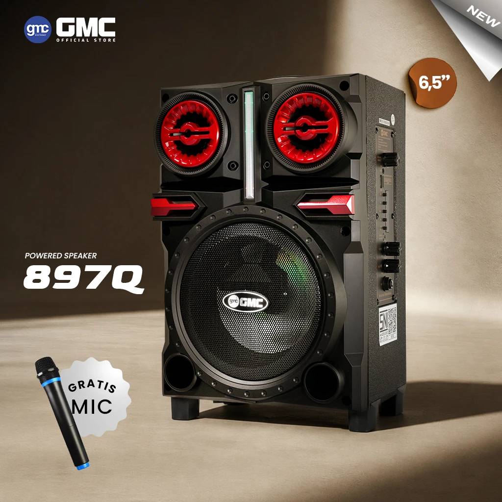 Jual Gmc Speaker 897q – Bluetooth Karaoke Speaker 6,5” – 85w, Bluetooth ...