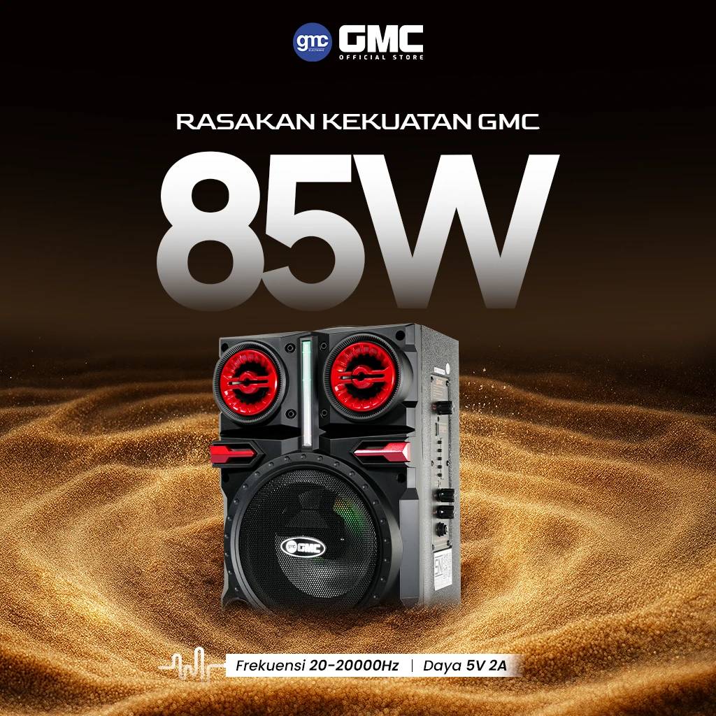 Jual Gmc Speaker 897q – Bluetooth Karaoke Speaker 6,5” – 85w, Bluetooth ...